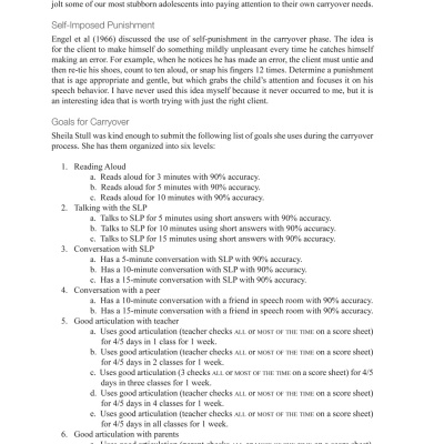 Carryover Techniques In Articulation and Phonological Therapy ...